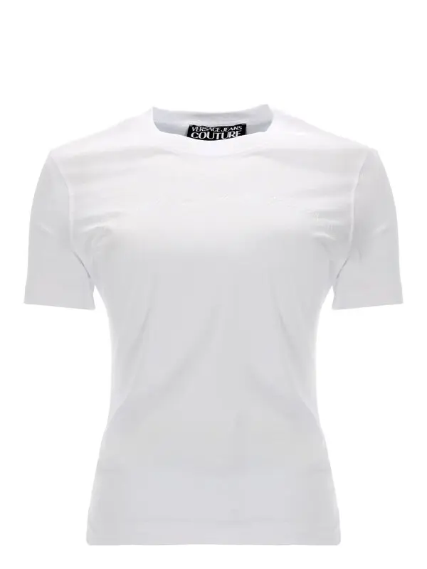 Versace Glitter Logo T-shirt - White