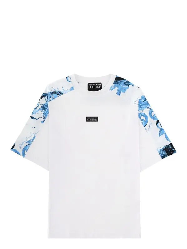 Versace T-shirt Con Placca Logo - White