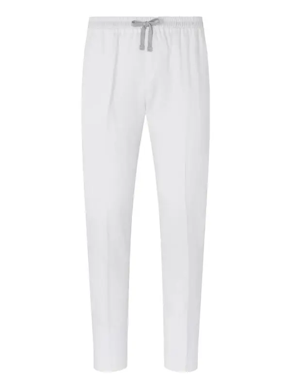 Fedeli Bonifacio Straight-leg Linen Trousers - White