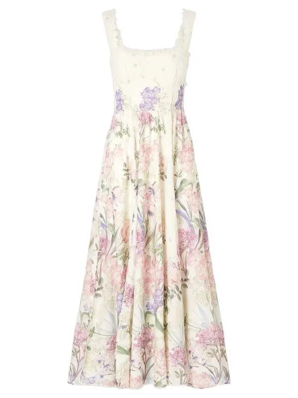 Charo Ruiz Ibiza Crissy Floral Maxi Dress - Cream