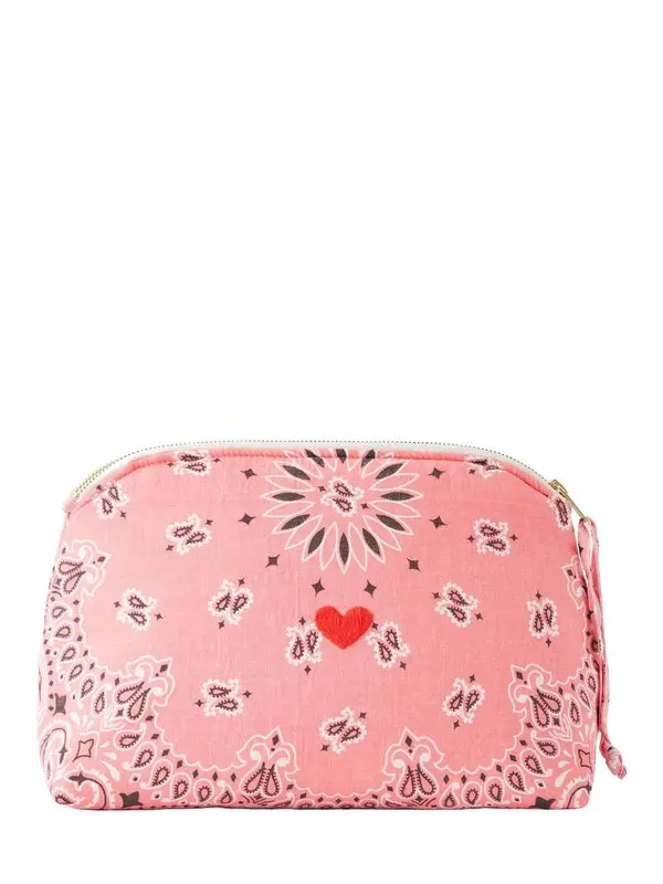 CALL IT BY YOUR NAME Coeur Vanity Embroidered Pouch - Pink