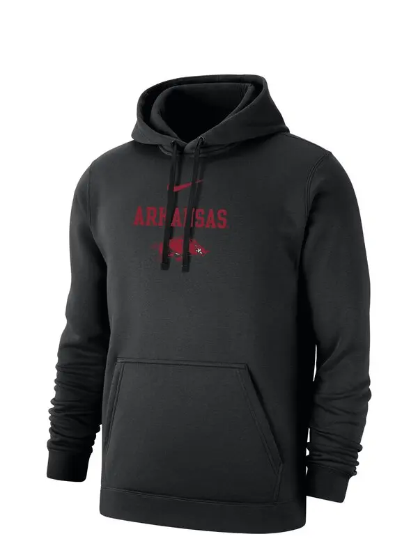 Nike Arkansas Club Fleece College Hoodie - Black