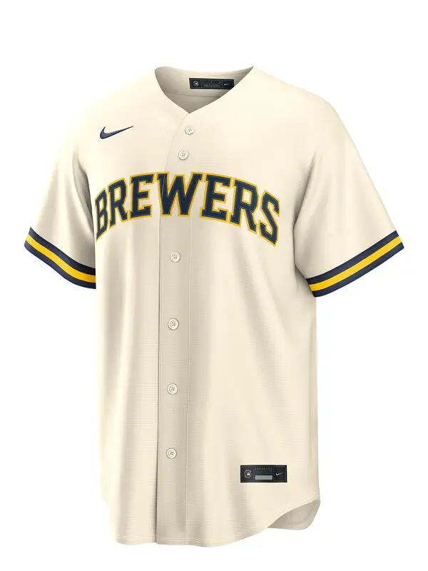 Nike Jackson Chourio Milwaukee Brewers Mlb Replica Jersey - Brown