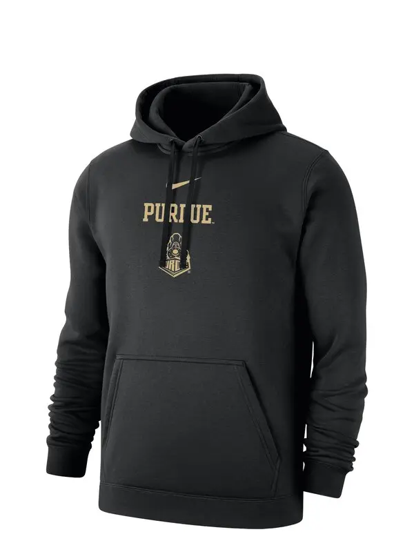 Nike Purdue Club Fleece College Hoodie - Black