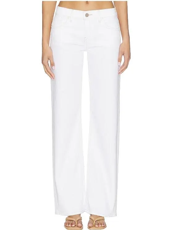 Hudson Jeans Kelli Low Rise Loose Straight Jeans - White