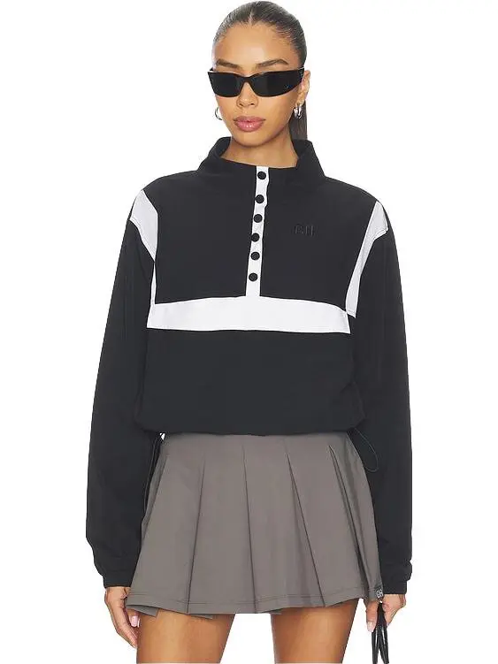 GOLD HINGE Airglyde Cropped Windbreaker - Black