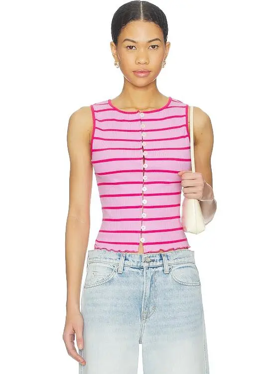 Free People Tilly Striped Vest - Orchid Combo