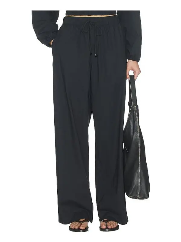 SKIMS Swiss Cotton Sateen Oversized Drawstring Pant - Onyx