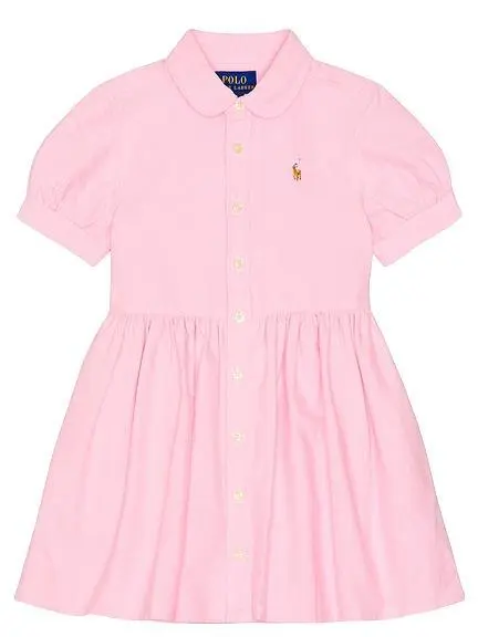 Polo Ralph Lauren Short Sleeve Oxford Shirt Dress - Bath Pink