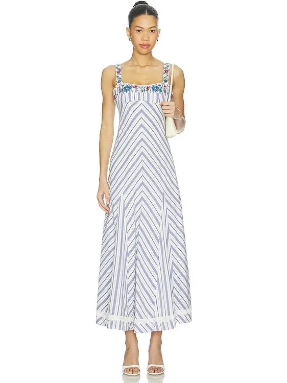 Free People Havenwood Maxi Dress - White Combo