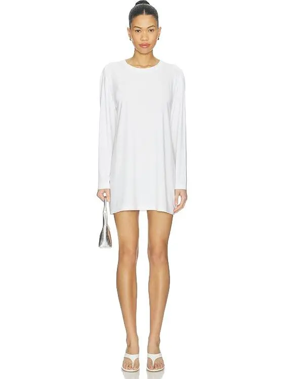 Norma Kamali Oversized Long Sleeve Mini Dress - Snow White