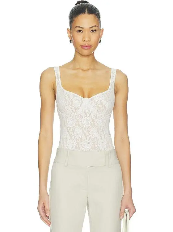 Hanky Panky Signature Lace Underwire Bodysuit - Marshmallow