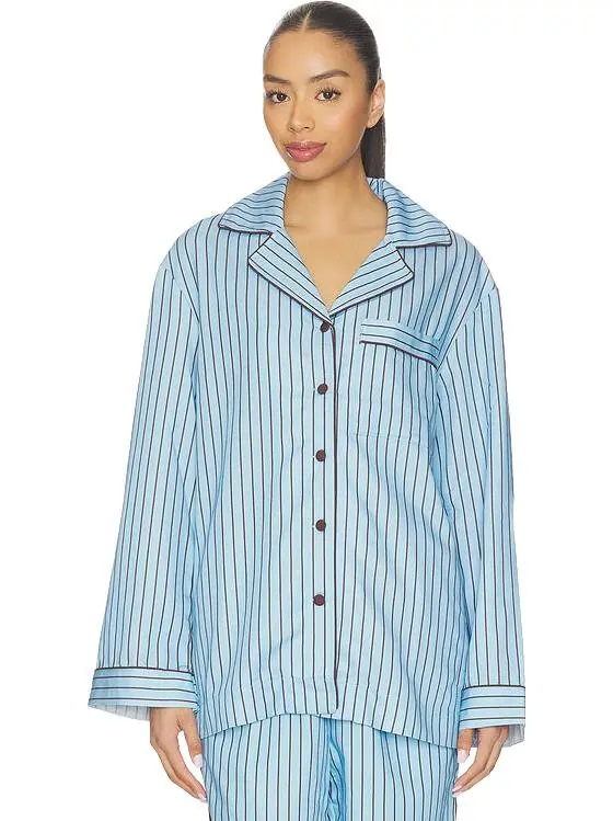 HOMMEY Long Sleeve Shirt - Iced Chocolate Stripes