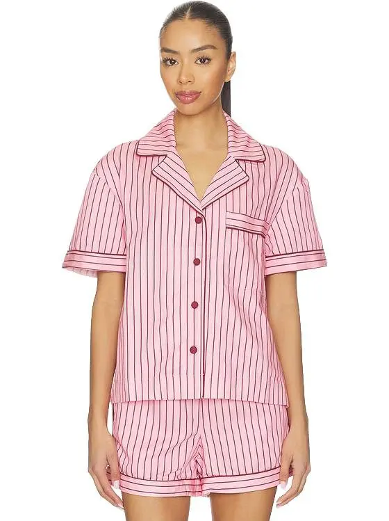 HOMMEY Short Sleeve Shirt - Rocky Road Stripes