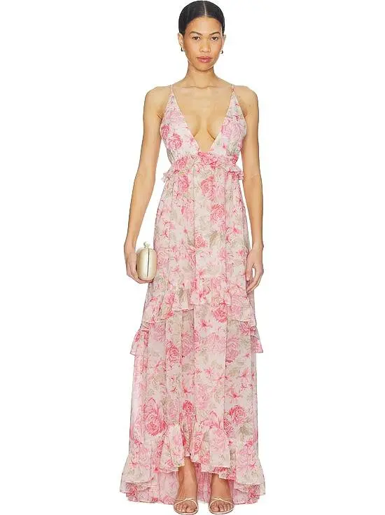 LOVERS AND FRIENDS Cristina Gown - Pink Floral