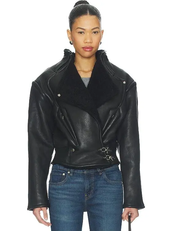 Miaou Izzy Leather Jacket - Black