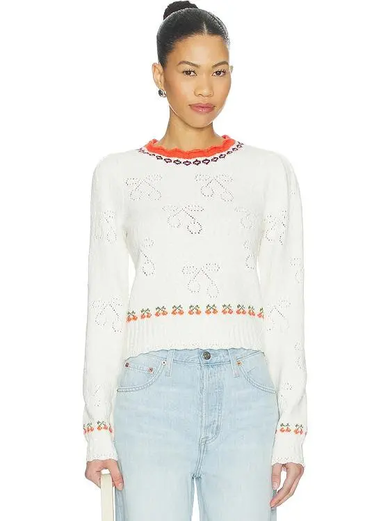 Free People Tilly Pullover Sweater - Coconut Milk Combo
