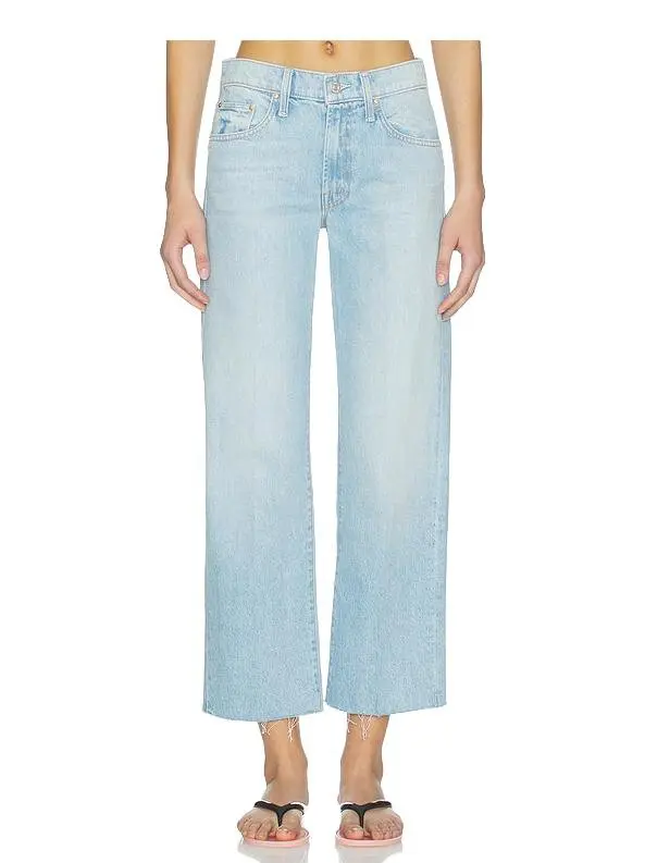 MOTHER The Mid Rise Rambler Zip Ankle Fray Jeans - Few & Far Between