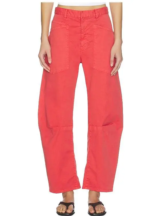 NILI LOTAN Shon Pant - Vintage Washed Faded Red