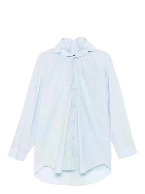 ALAINPAUL Elasticated Collar Shirt - Blue