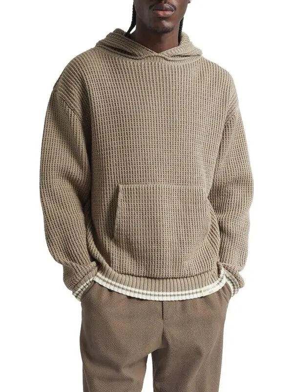 GOLDEN GOOSE Journey Patrick Cotton Sweater Hoodie - Bistre