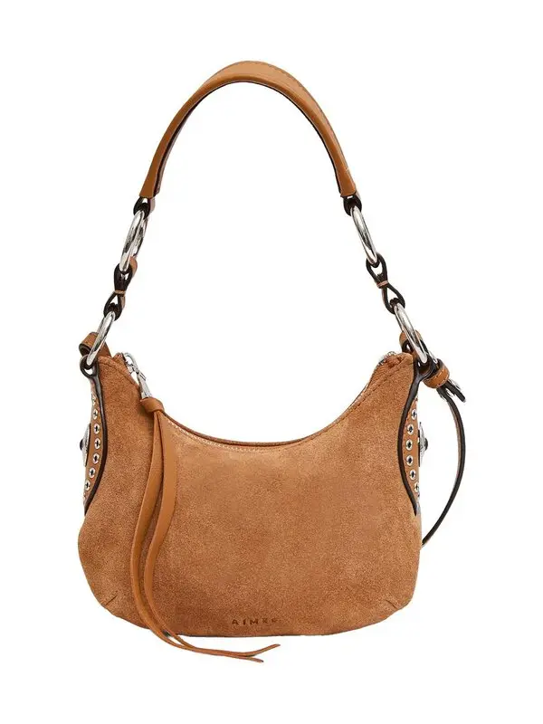 AIMEE Mini Roma Crossbody Bag - Latte Suede