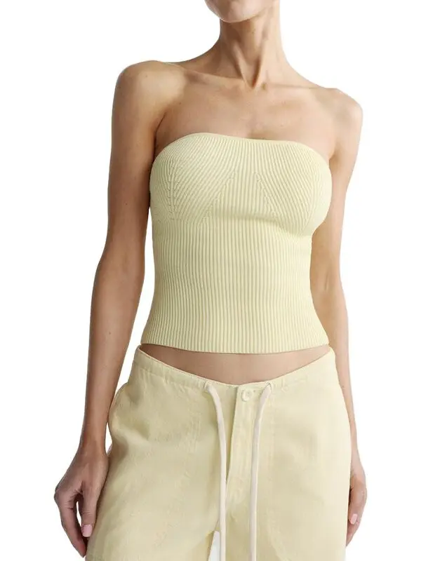 DL1961 Ribbed Tube Top - Prosecco