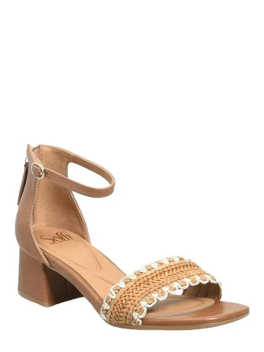 SOFFT Ankle Strap Wedge Sandal - Sand/tan