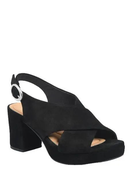 SOFFT Lyric Slingback Platform Sandal - Black