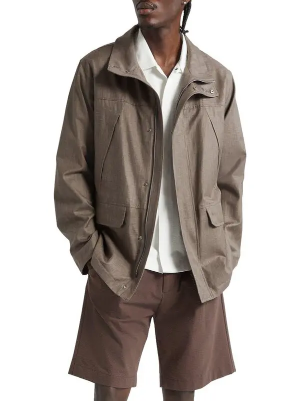 Herno Storm System Long Jacket - Taupe