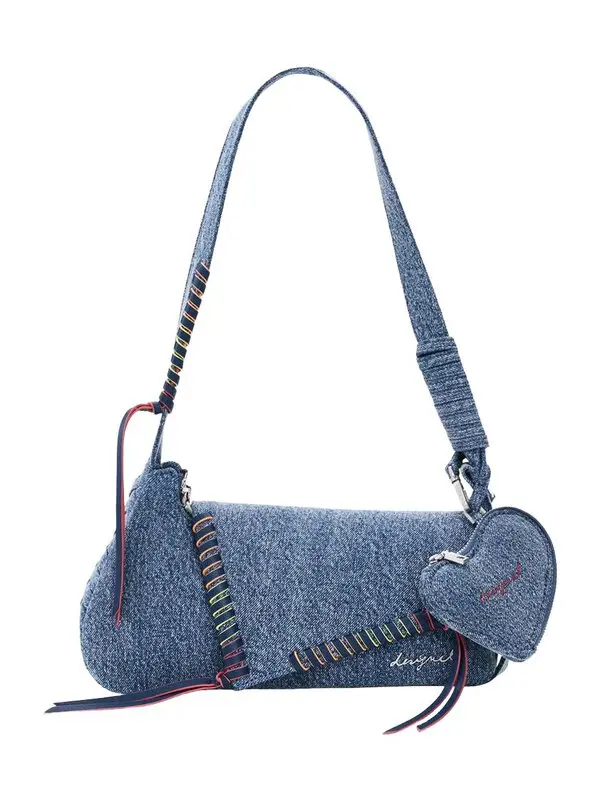 Desigual Denim Shoulder Bag - Light Blue