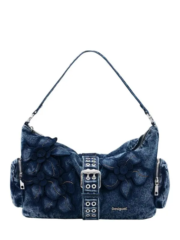 Desigual Denim Shoulder Bag - Dark Blue