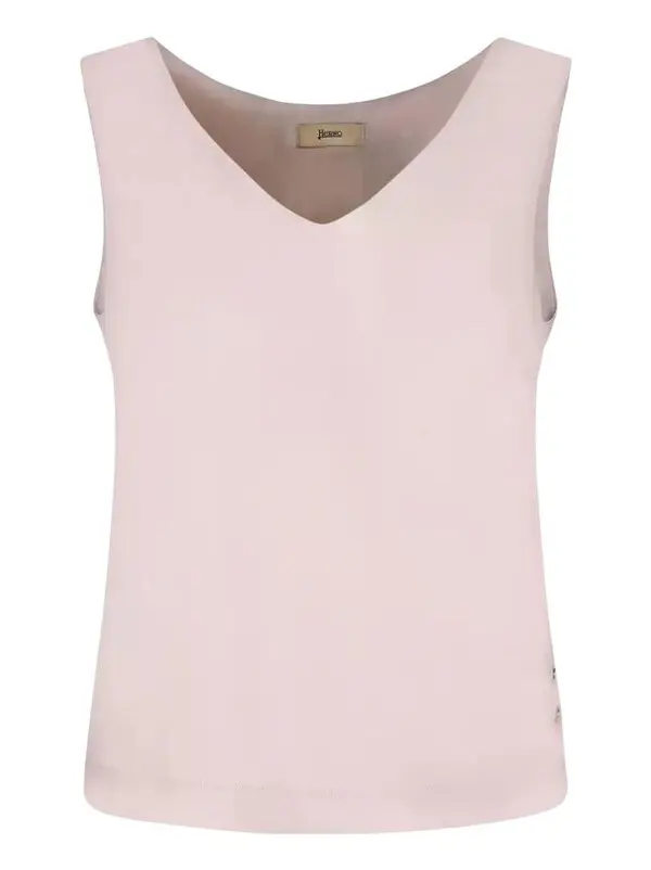 Herno V-neck Sleeveless Blouse - Pink