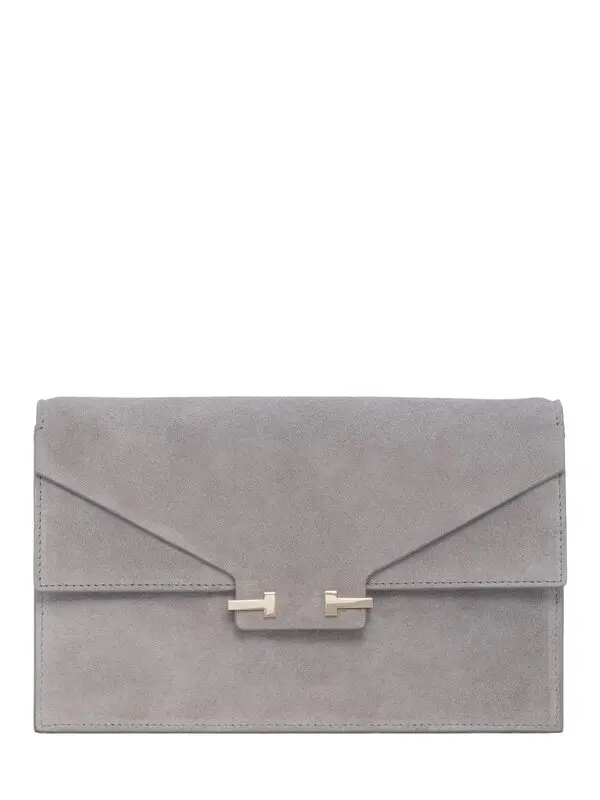 TOM FORD Mini Aube Suede Shoulder Bag - Cloudburst