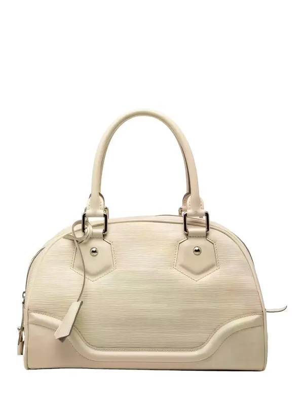 LOUIS VUITTON 2007 Epi Bowling Montaigne Pm Handbag - White