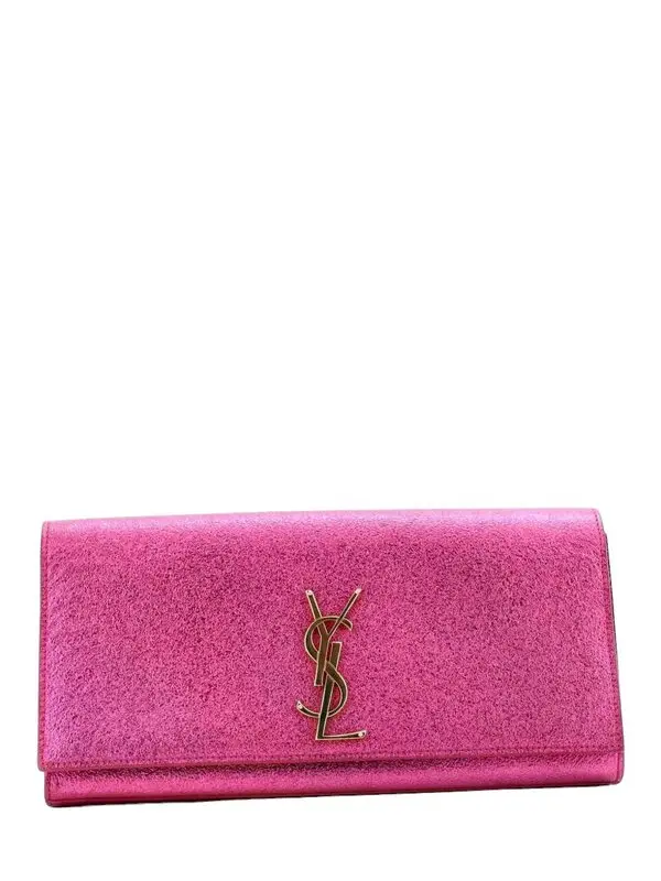Saint Laurent Classic Monogram Long Clutch Bag - Pink