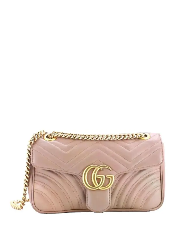Gucci Gg Marmont Medium Flap Shoulder Bag - Neutrals