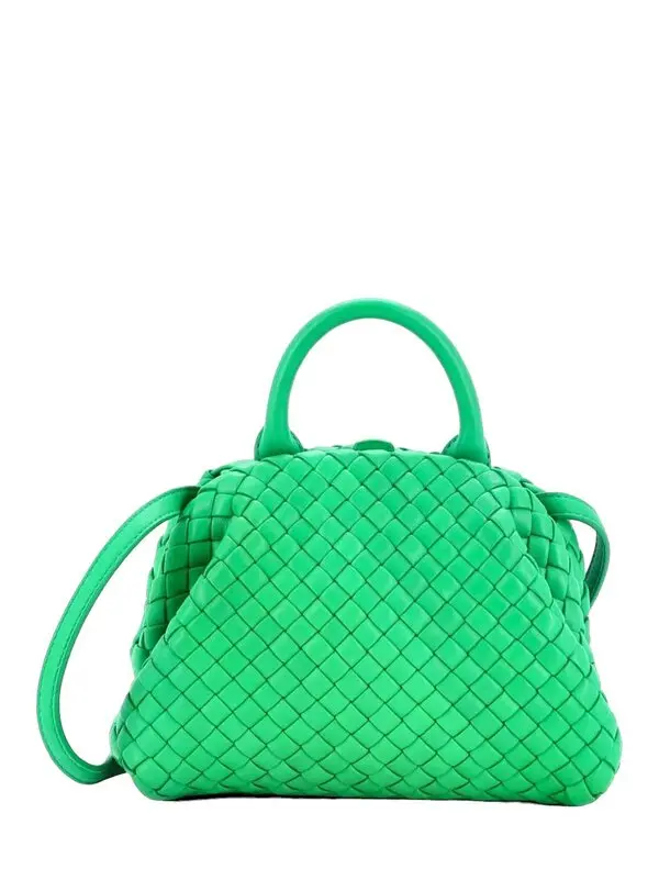 Bottega Veneta Padded Handle Intrecciato Nappa Mini Satchel - Green