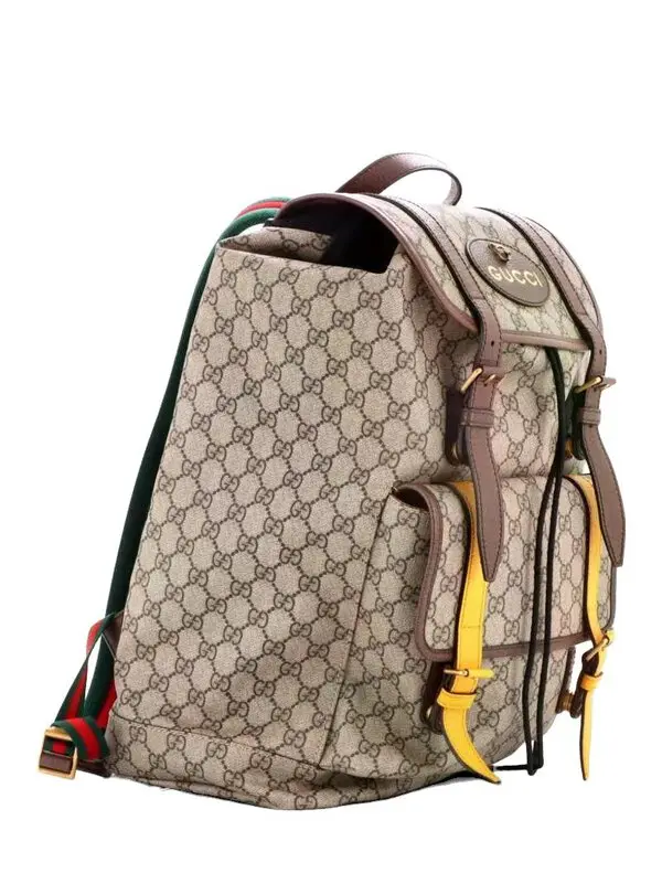 Gucci Courrier Soft Gg Coated Canvas Large Backpack - Brown