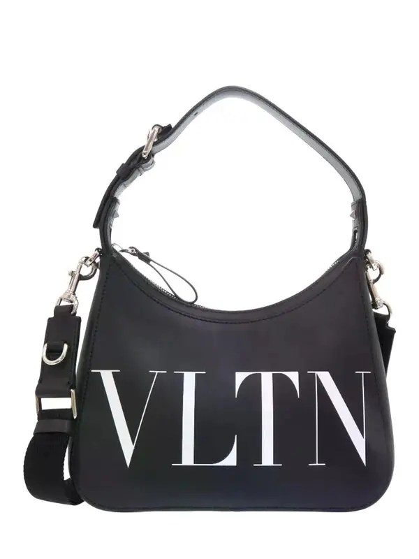Valentino Garavani Leather Vltn Satchel - Black