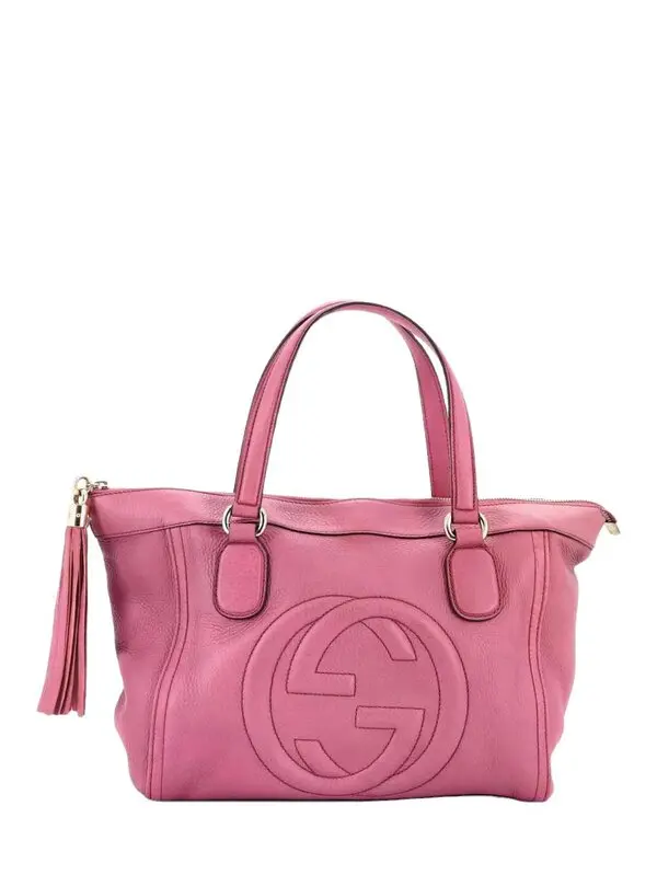 Gucci Soho Zip Small Tote Bag Leather - Pink