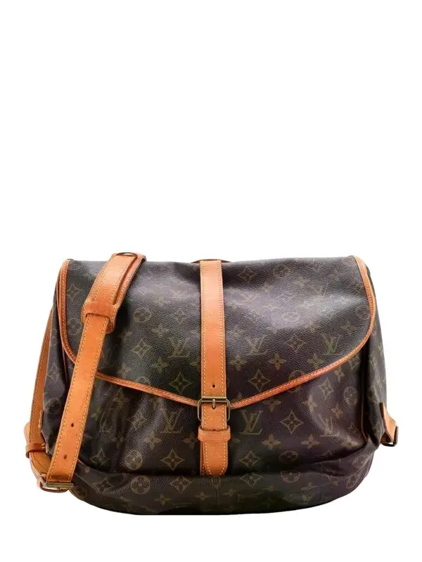 LOUIS VUITTON Saumur 35 Crossbody Bag Monogram Canvas - Brown