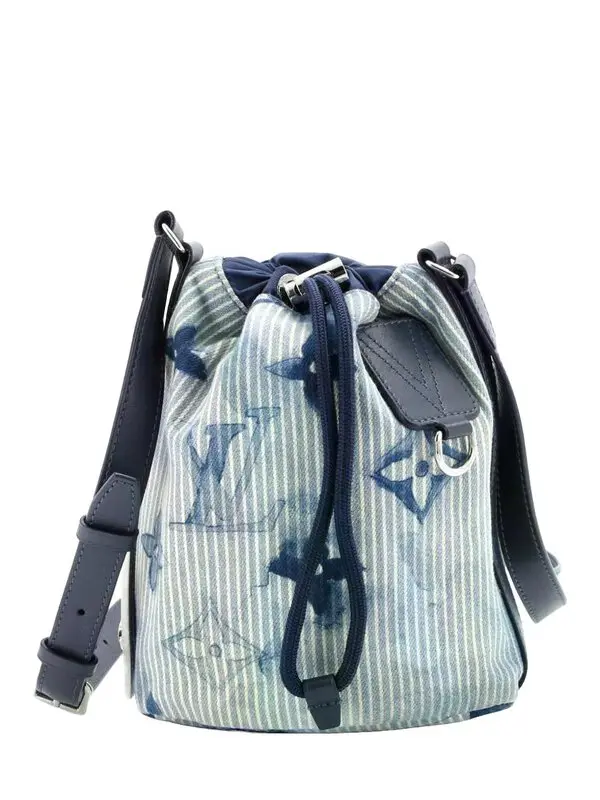 LOUIS VUITTON Sac Marin Bb Bucket Bag Monogram Watercolor Stripes Denim Limited Edition - Blue