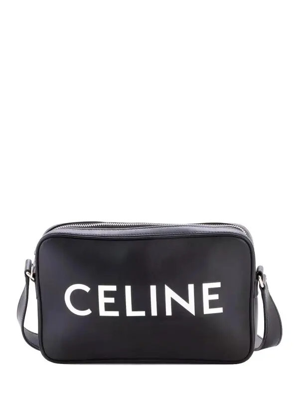 Celine Logo Messenger Bag - Black
