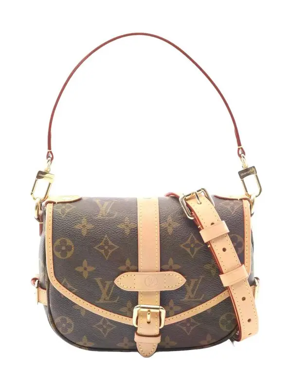 LOUIS VUITTON 2010-2026 Monogram Saumur Bb Satchel - Brown