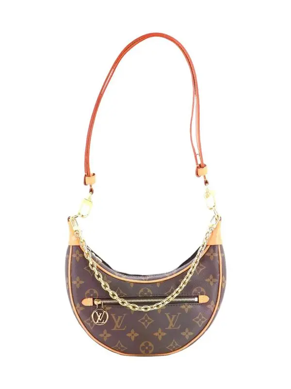 LOUIS VUITTON Loop Handbag Monogram Canvas Hobo Bag - Brown