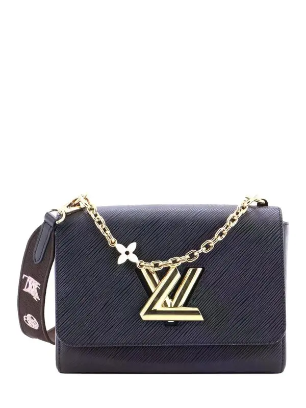 LOUIS VUITTON Flower Chain Twist Convertible Handbag Epi Leather Mm - Black
