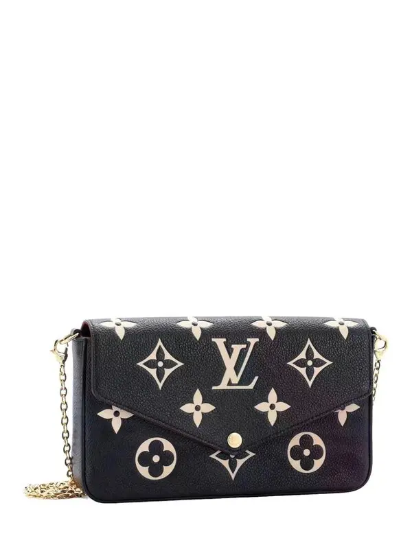 LOUIS VUITTON Felicie Pochette Bicolor Monogram Empreinte Giant - Black