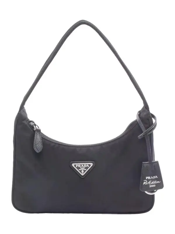 Prada 2013-2026 Re-edition 2000 Mini Shoulder Bag - Black