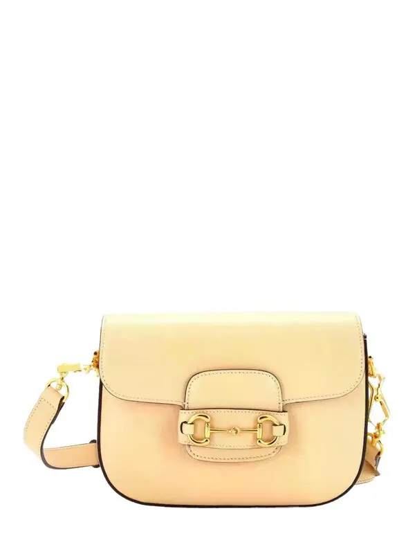 Gucci Horsebit 1955 Leather Mini Shoulder Bag - Neutrals